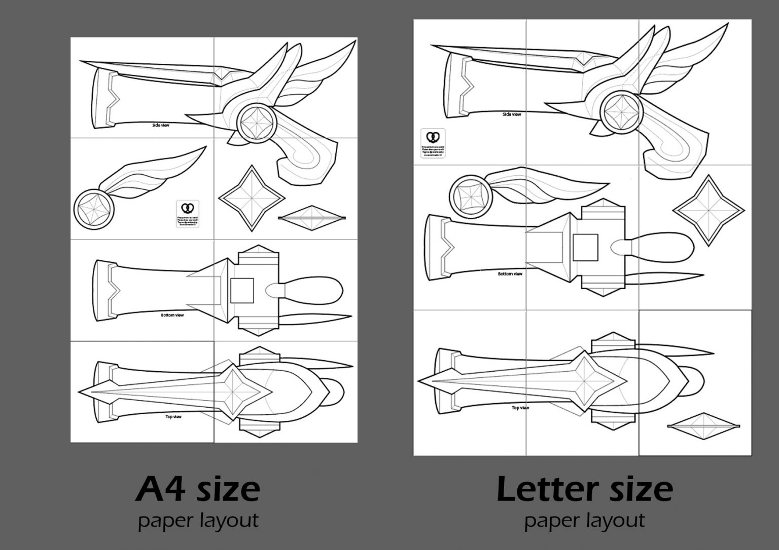 Starguardian Miss Fortune prop guns template and pattern - Pretzl Cosplay