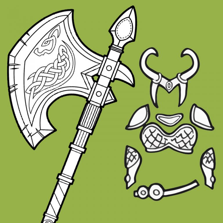 Lady Loki armor and axe patterns and tutorial - Pretzl Cosplay