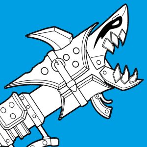 Fishbones shark bazooka blueprint and tutorial - Pretzl Cosplay