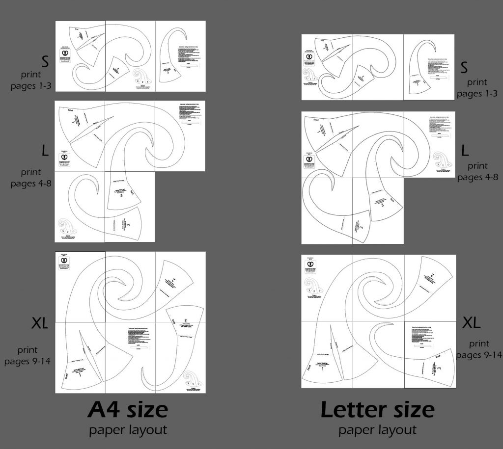 Swirly witch/wizard hat pattern - Pretzl Cosplay