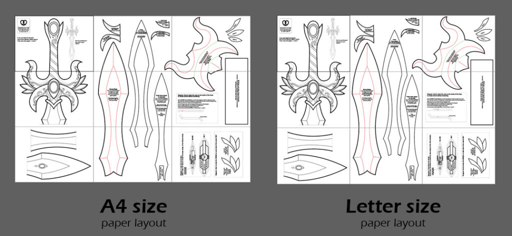Fantasy sword prop template - Pretzl Cosplay