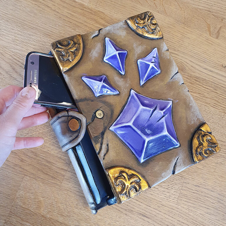 Spellbook bag foam crafting pattern and tutorial - Pretzl Cosplay