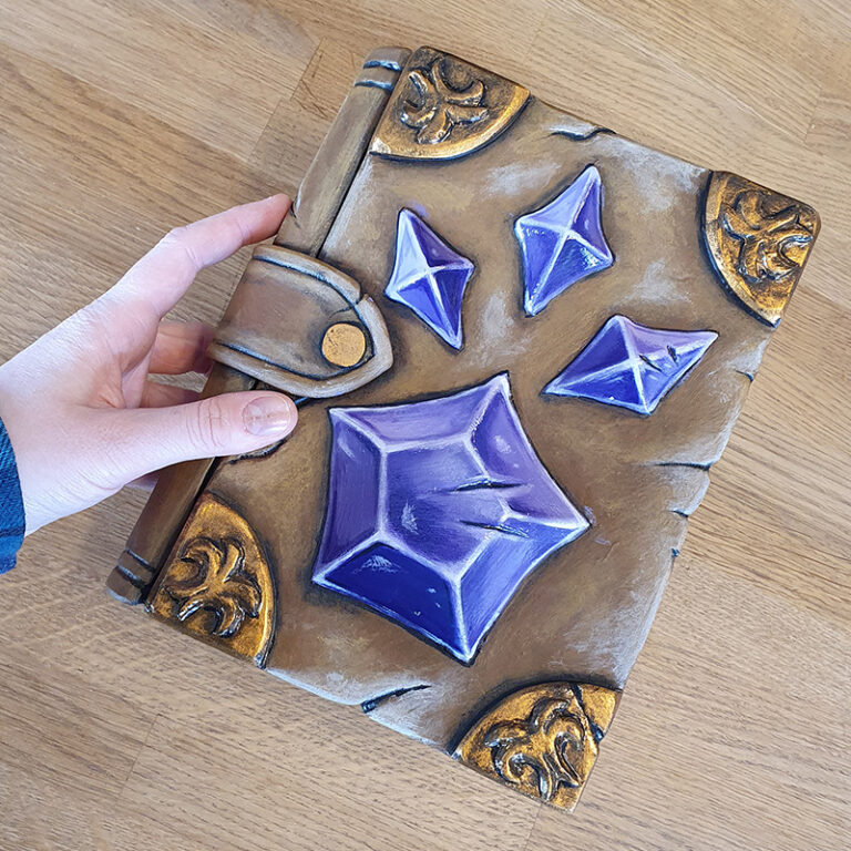 Spellbook bag foam crafting pattern and tutorial - Pretzl Cosplay