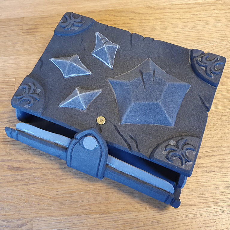 Spellbook bag foam crafting pattern and tutorial - Pretzl Cosplay