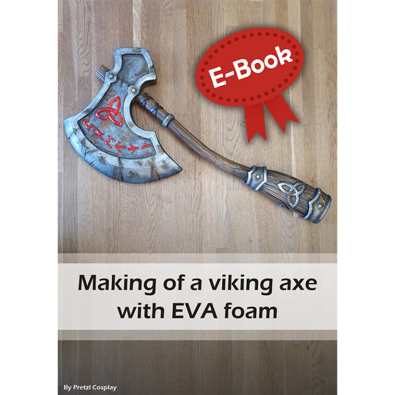 Viking axe foam crafting pattern and tutorial - Pretzl Cosplay