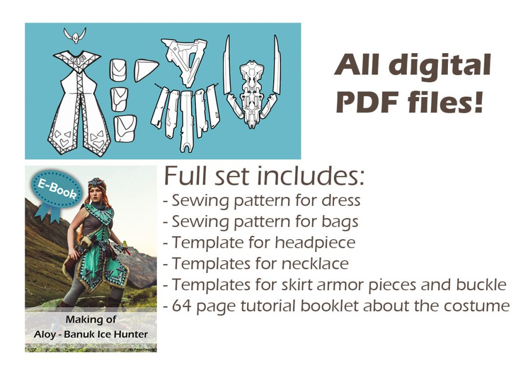 Aloy Banuk Ice Hunter cosplay blueprints and tutorial - Pretzl Cosplay