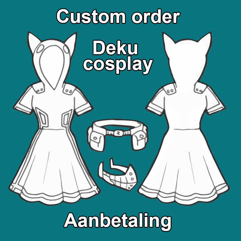 CUSTOM ORDER - Female Deku cosplay - aanbetaling - Pretzl Cosplay