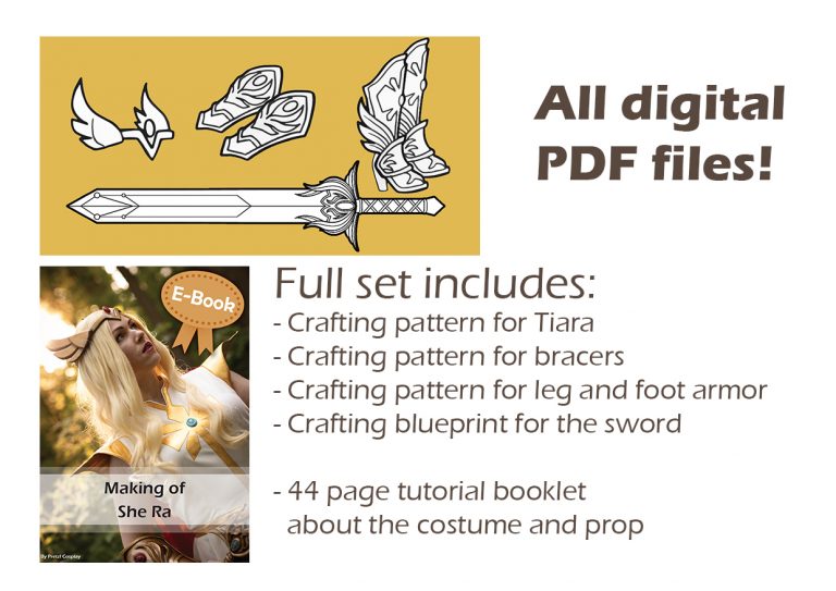 She Ra armor and sword cosplay patterns and tutorial - Pretzl Cosplay