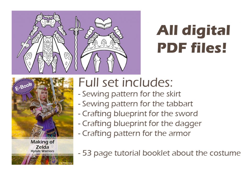 Zelda armor and skirt cosplay patterns and tutorial - Pretzl Cosplay