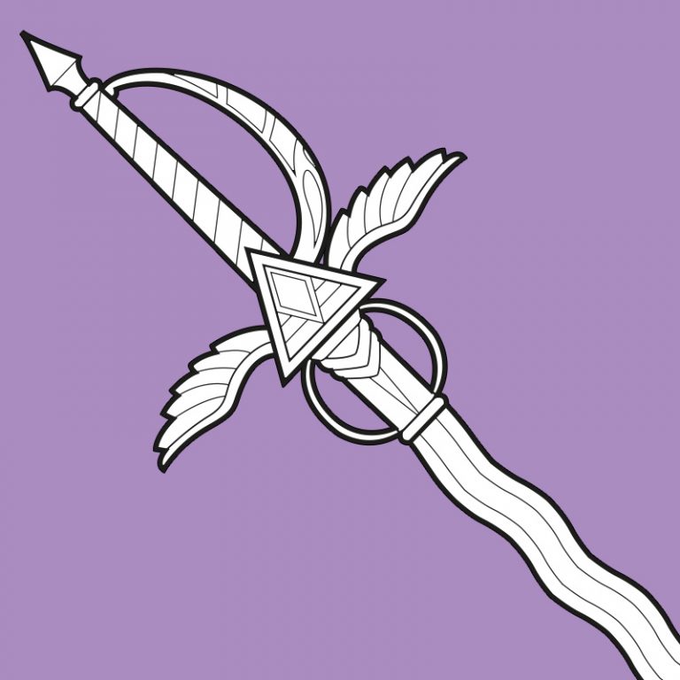 Winged wavy sword prop template + Bonus dagger template! - Pretzl Cosplay