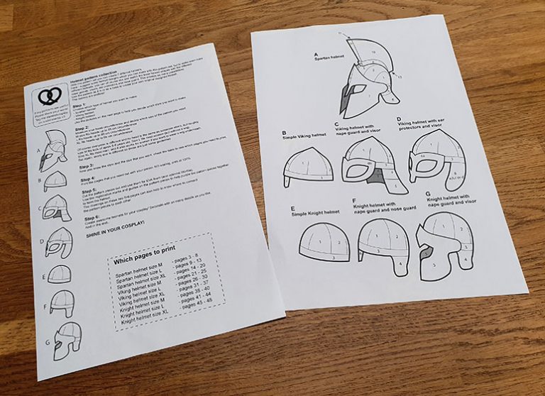 Helmet pattern collection - Pretzl Cosplay