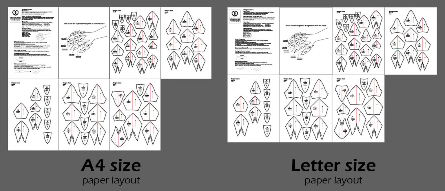 Hand armor (claws and gauntlets) pattern collection - 5 patterns ...