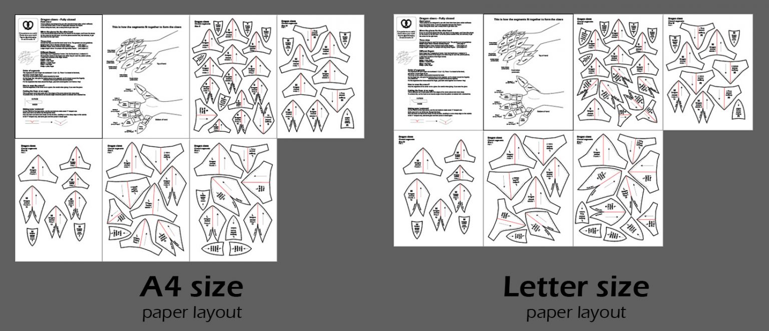Hand armor (claws and gauntlets) pattern collection - 5 patterns ...