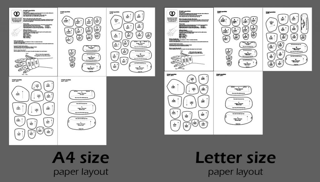 Hand armor (claws and gauntlets) pattern collection - 5 patterns ...