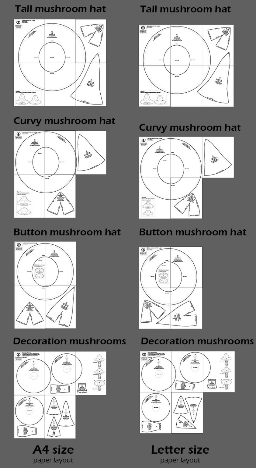 Mushrooms pattern collection - Pretzl Cosplay