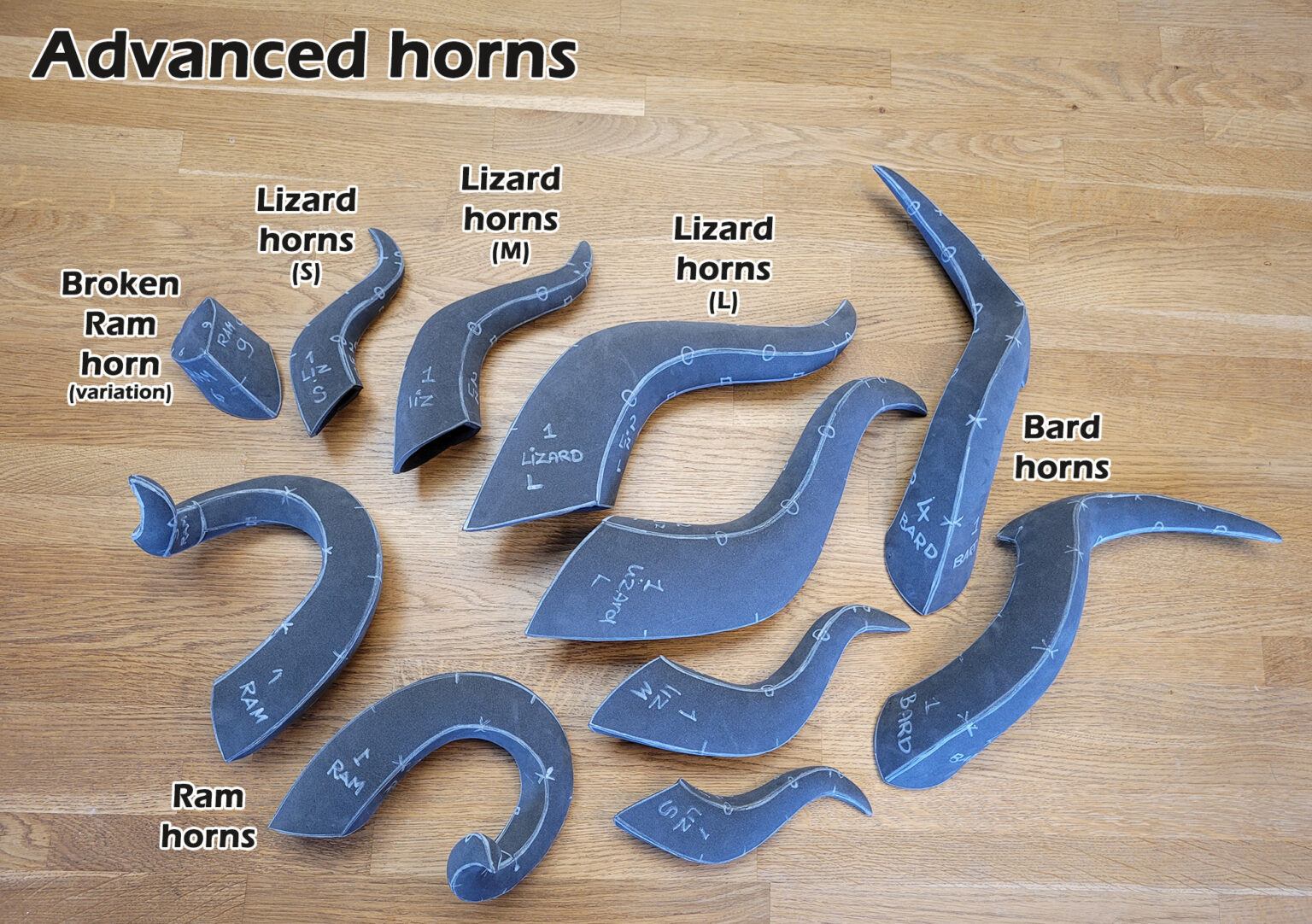 Advanced Foam horns pattern collection - 6 patterns and Instruction ...